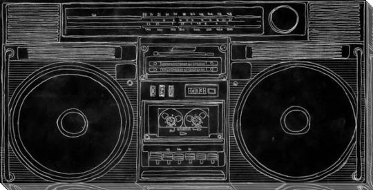 Double Deck Boom Box Wrapped Canvas Giclee Print Wall Art | Melody ...