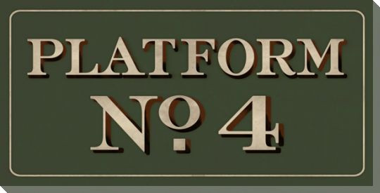 Platform No. 3 Sign Wrapped Canvas Giclee Print Wall Art | Metal Signs ...