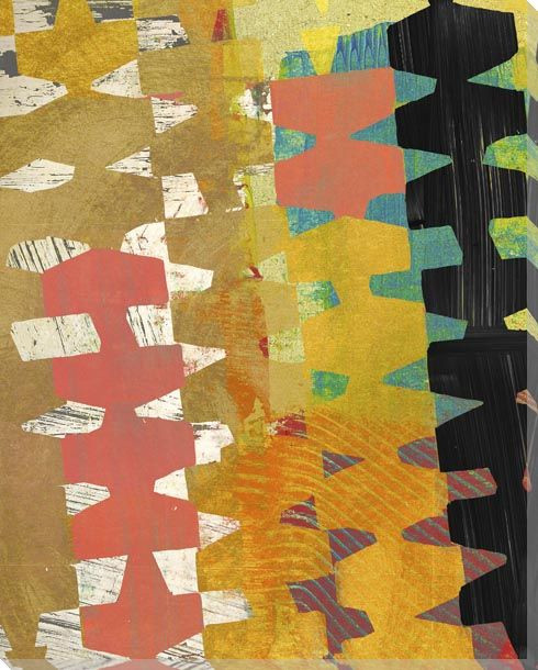 Color patterned Abstract 2 Wrapped Canvas Giclee Art Print Wall Art ...