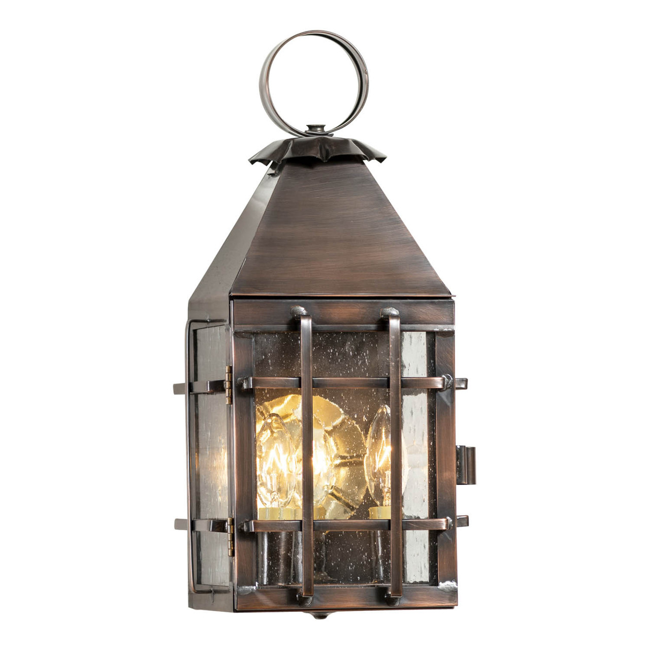 Small Barn Outdoor Wall Light in Solid Antique Copper - 1 Light ...
