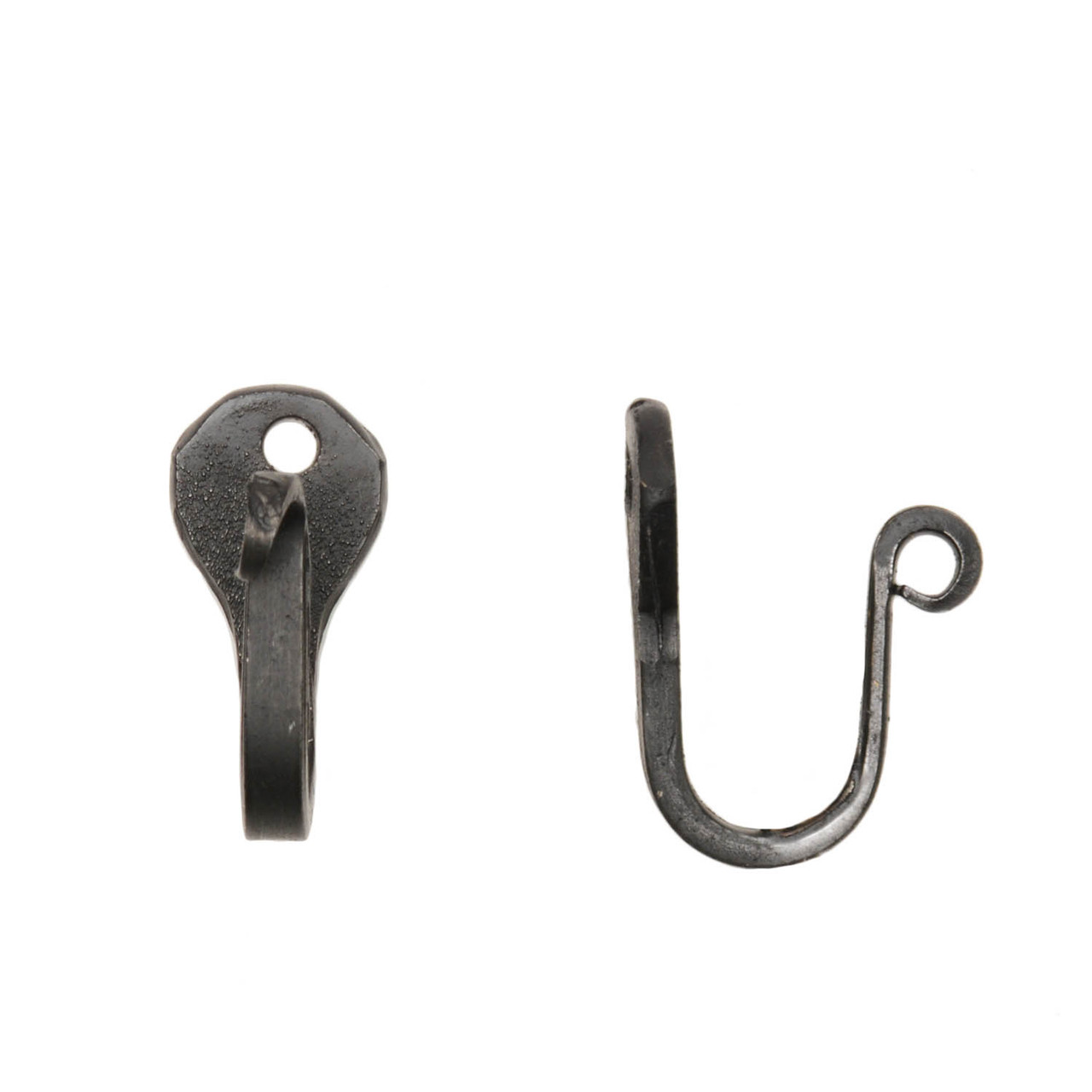 Wrought Iron Small Nail Hooks, Set of 12 - Rustic Decor