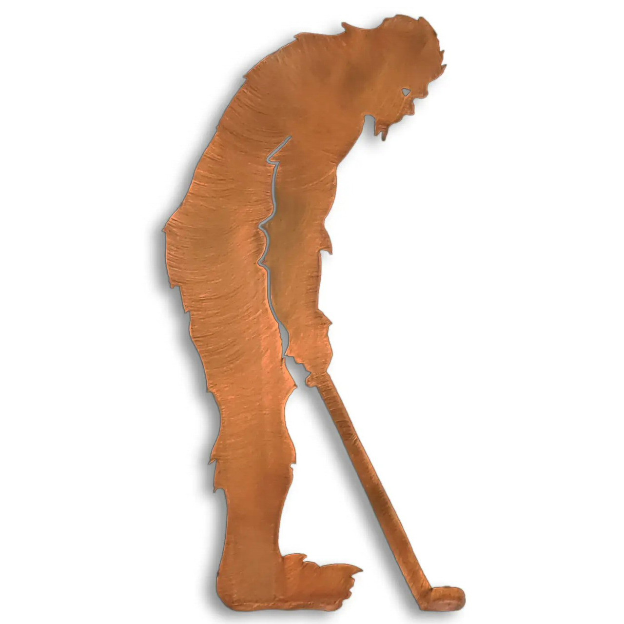 Bigfoot Sasquatch Walking Holding Up Peace Sign Rust Metal Wall Art ...