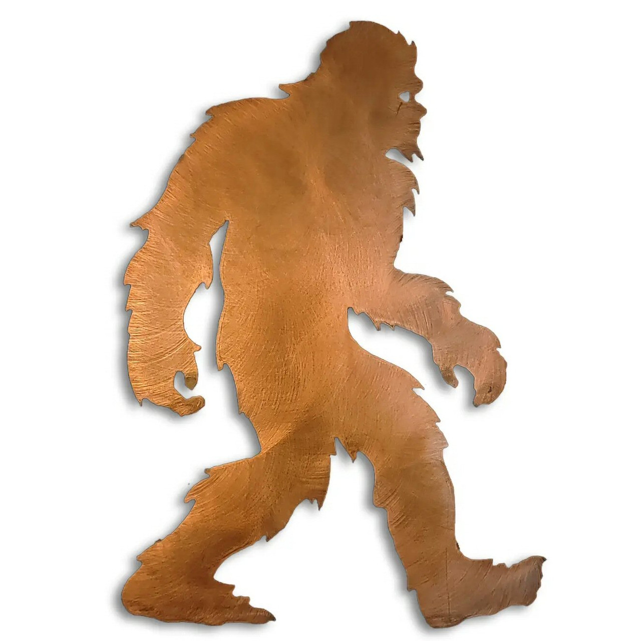 Bigfoot Sasquatch Walking Holding Up Peace Sign Rust Metal Wall Art ...
