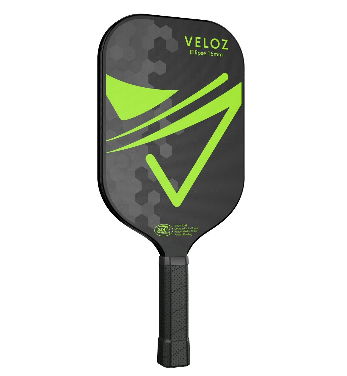 16mm Ardent Series Green Pickleball Paddle by Veloz