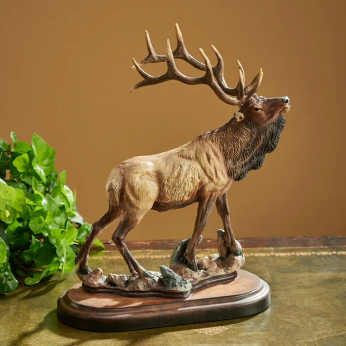 Wapiti Elk Sculpture | Hand Painted Wildlife Sculpture