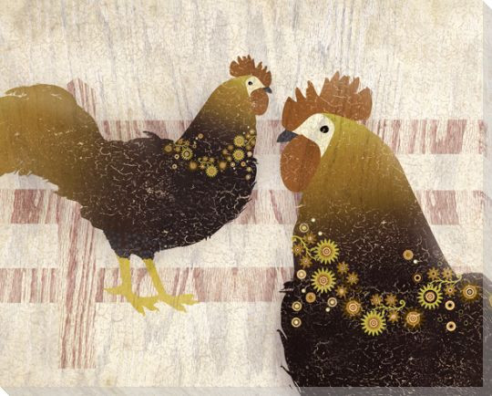 Adorned Chicken Bird 8 Wrapped Canvas Giclee Print Wall Art | Farm Wall ...