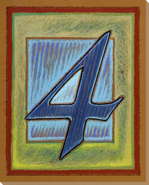 Block Number 2 Wrapped Canvas Giclee Print Wall Art | Digit Wall Art Decor
