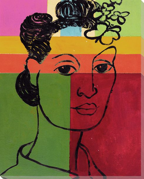 Portrait Block 1 Wrapped Canvas Giclee Print Wall Art | Expression Wall ...