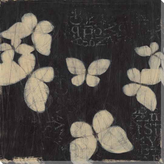 Chalkboard Butterflies I Wrapped Canvas Giclee Print Wall Art ...