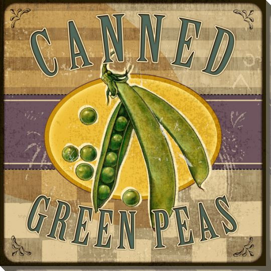 Canned Green Beans Wrapped Canvas Giclee Print Wall Art - Wall Decor ...