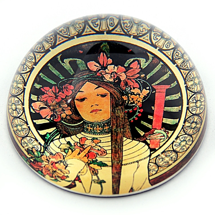 La Trappistine Glass Paperweight by Alphonse Mucha - Museum Art ...
