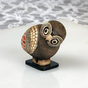 Miniature Greek Owl Bird Statue - Museum Art Reproduction
