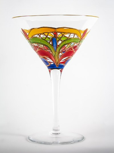 Orleans Romanian Crystal Martini Glasses, Set of 4 - Stemware - Drinkware