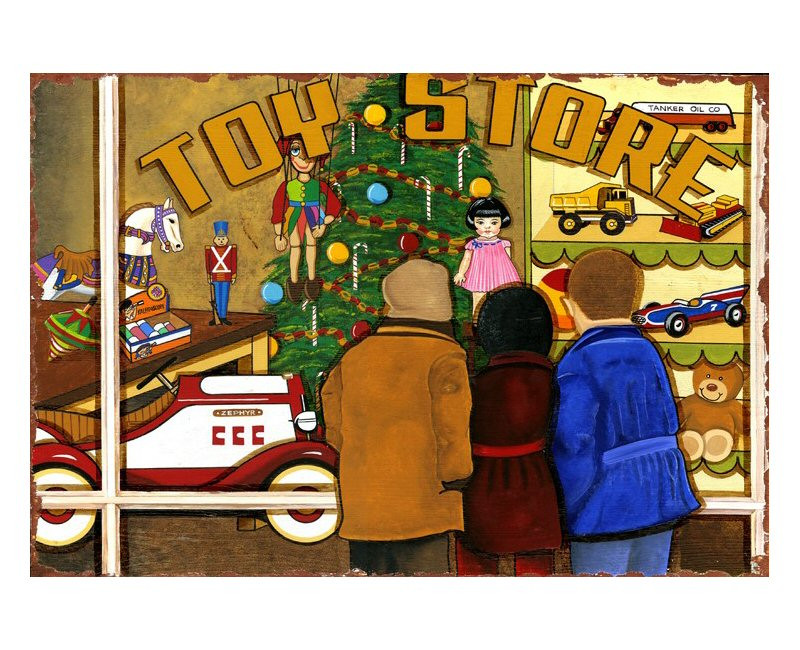 Customizable Toy Shop Vintage Style Wooden Sign - Personalized Retro ...