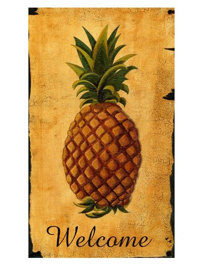 Customizable Pineapple Vintage Style Wooden Sign - Personalized Retro ...