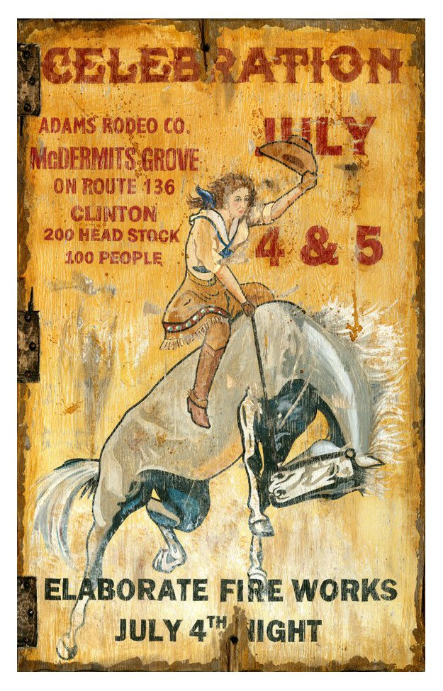 Customizable Celebration Adams Rodeo Co. Vintage Style Wooden Sign ...