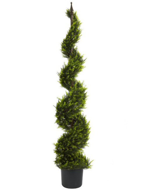Nearly Natural 5' Cypress Spiral Tree - Artificial Trees - Silk Trees