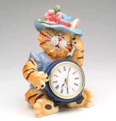 Sleepy Dolly Cat Clock - Appletree Design
