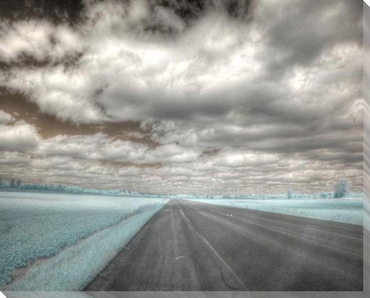 Open Road Wrapped Canvas Giclee Art Print Wall Art | Natural Scenery ...