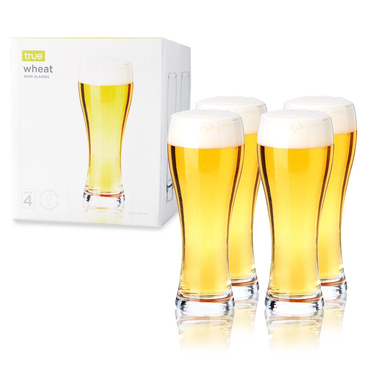 Wheat Beer Glasses By True Set Of 4 Drinkware