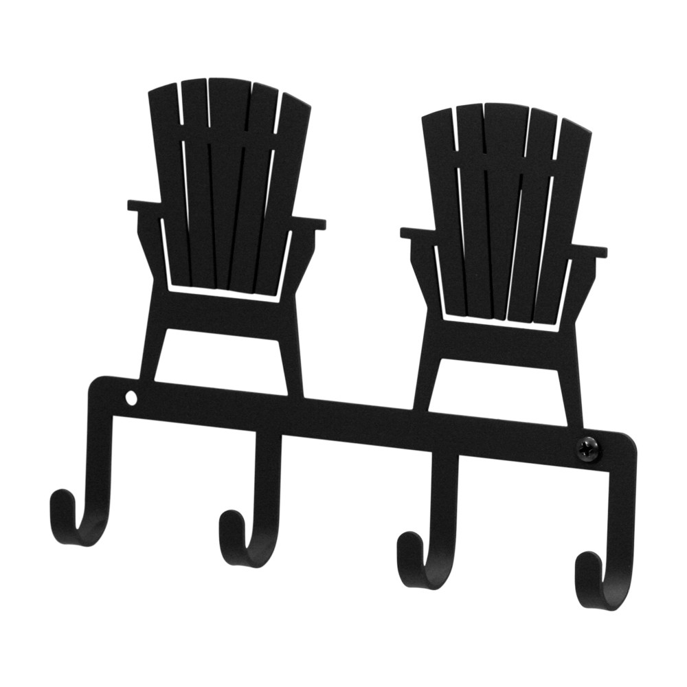Adirondack Black Metal Key Rack - Wall Hooks