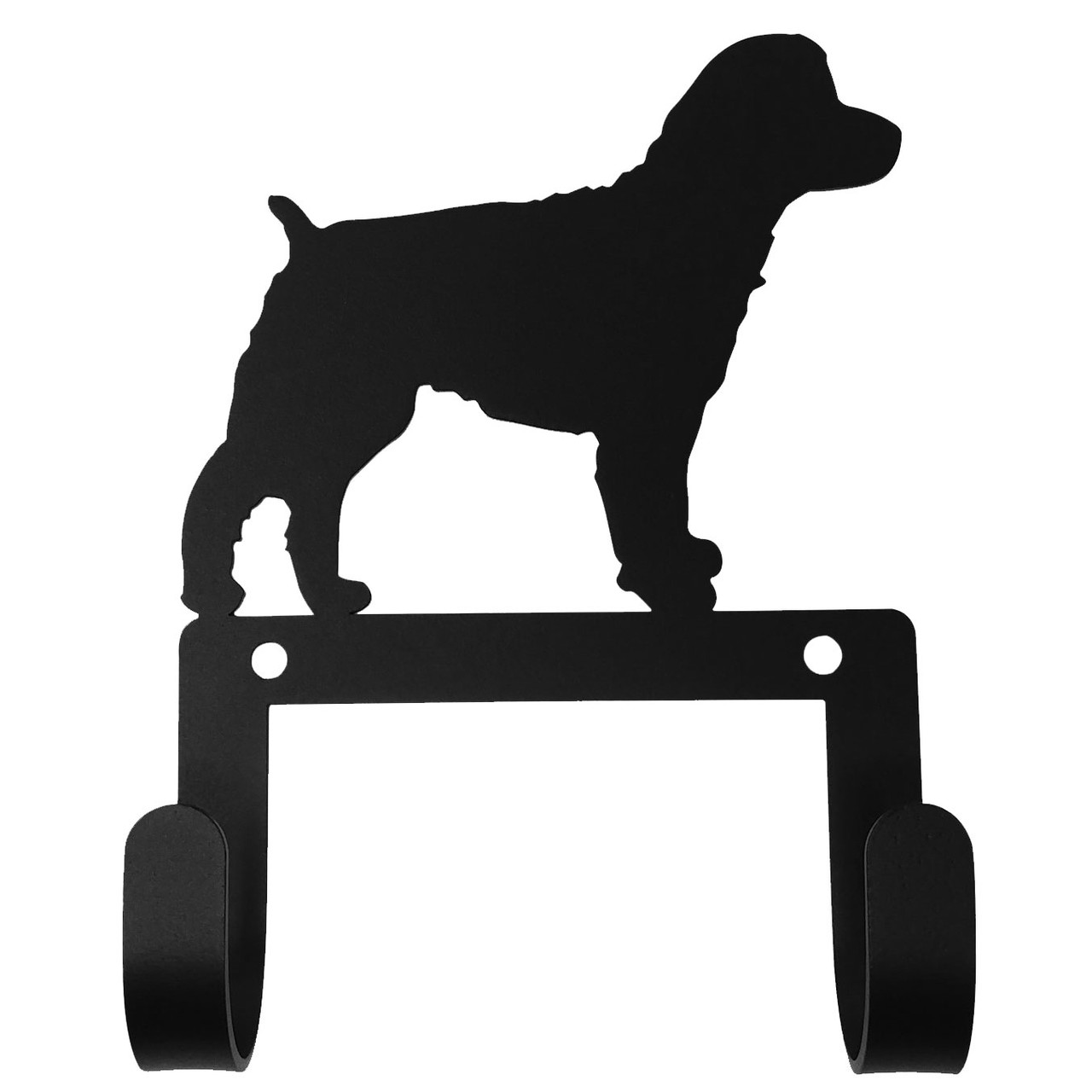 Cockapoo Dog Leash and Collar Double Metal Wall Hook - Wall Decor