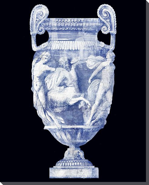 Cerulean Vase 6 Wrapped Canvas Giclee Art Print Wall Art - Wall Decor ...