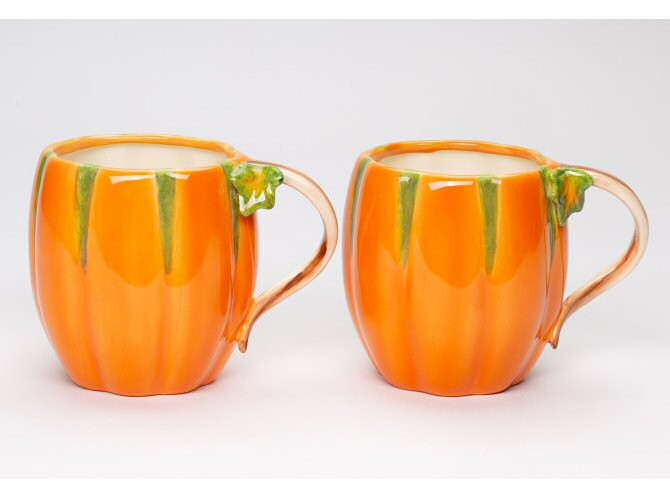 pumpkin coffee cup set