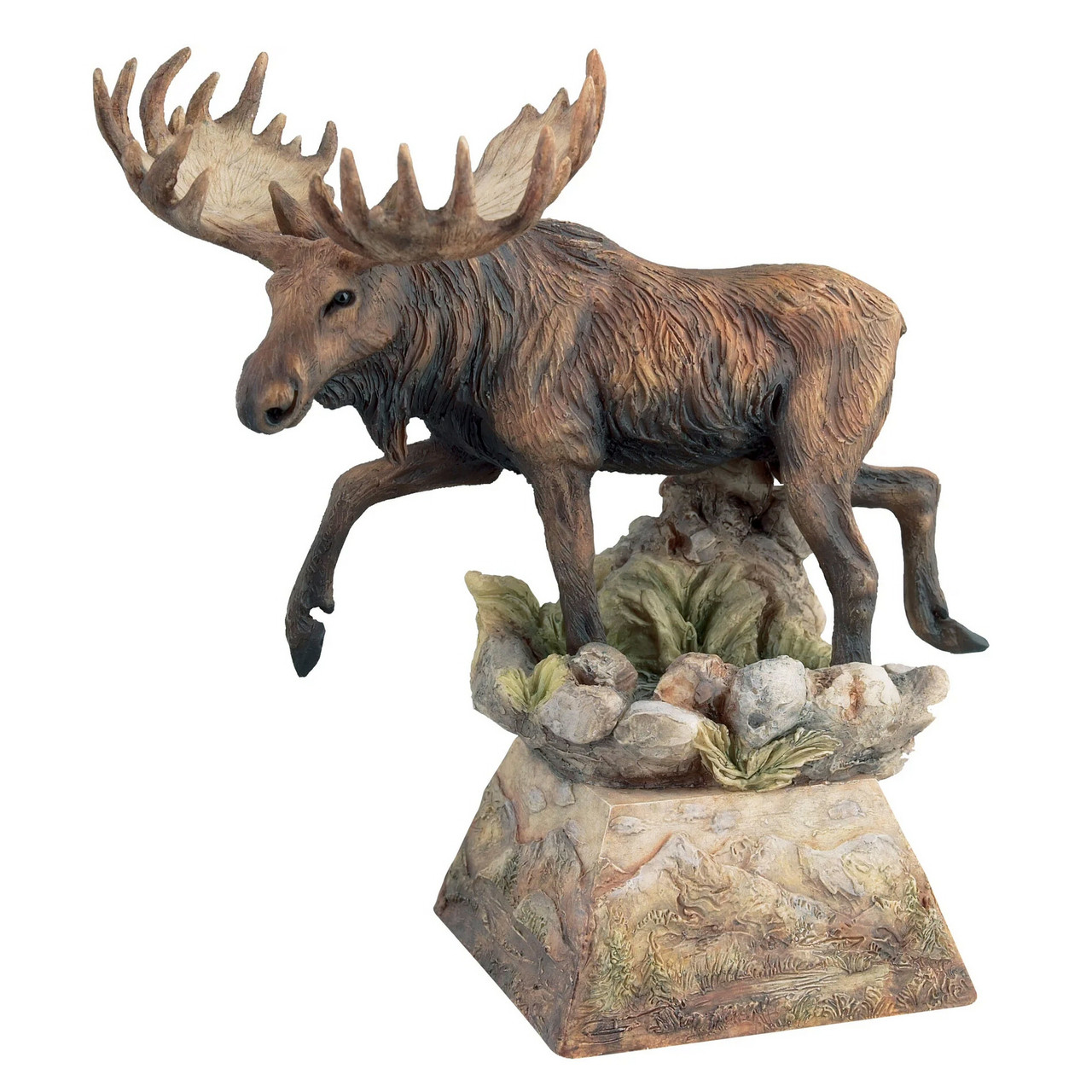 Ambler Moose Sculpture | Hand Painted Wildlife Decor