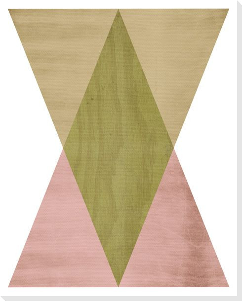 Overlapping Triangles Wrapped Canvas Giclee Print Wall Art | Geometric ...