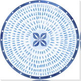 Mixed Pattern Round Blue 2 Wrapped Canvas Giclee Art Print Wall Art ...