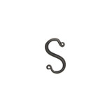Wrought Iron Medium Forged S-Hooks, Set of 6 - Rustic Decor