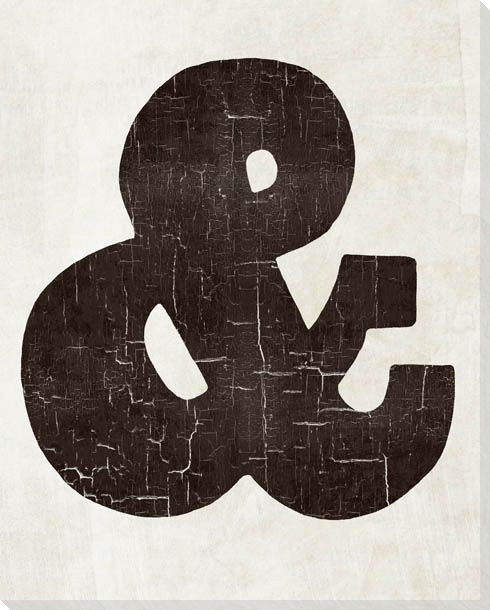 Bold Shapes Ampersand Symbol Wrapped Canvas Giclee Print Wall Art ...