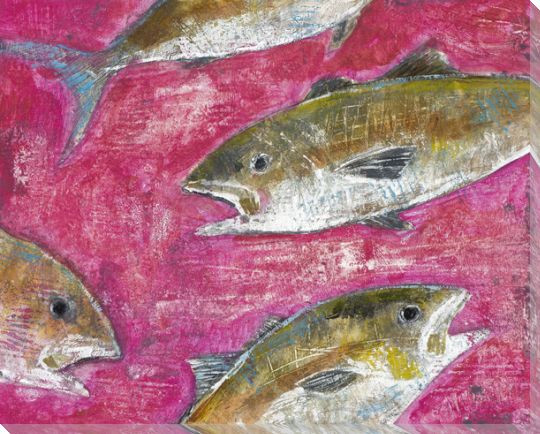 Fresh Catch Fish II Wrapped Canvas Giclee Print Wall Art | Fisherman ...