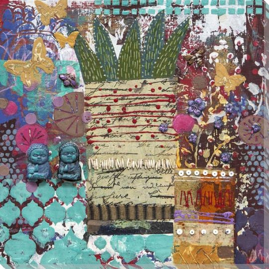 Coming Alive Flowers Wrapped Canvas Giclee Art Print Wall Art | Floral ...