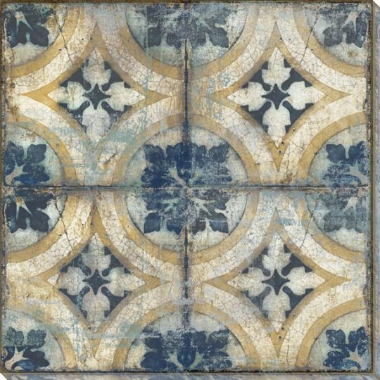 Patterned Tile Block 3 Wrapped Canvas Giclee Art Print Wall Art ...