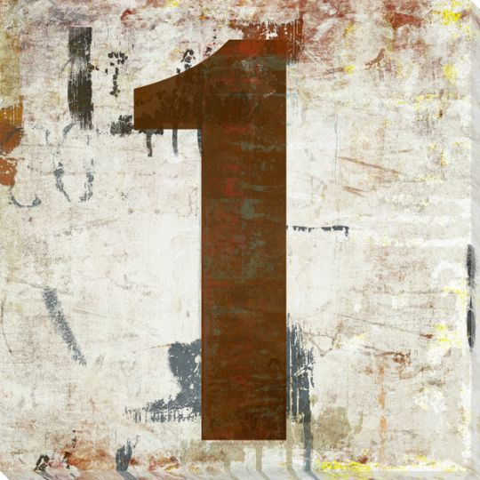 Number Key 5 Wrapped Canvas Giclee Print Wall Art | Numerical Wall ...