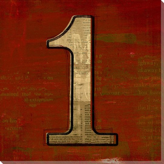 Press Number One Wrapped Canvas Giclee Print Wall Art | Contemporary ...