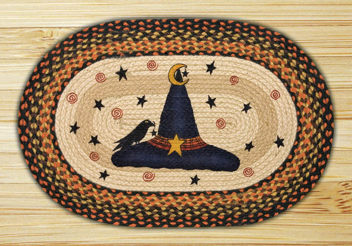 20" x 30" Witch Hat Braided Jute Oval Rug by Susan Burd - Floor Rug ...
