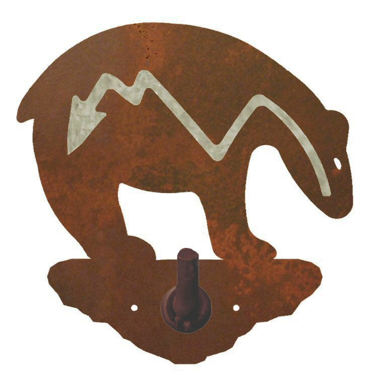 Burnished Fetish Bear Metal Robe Hook | Southwestern Accent