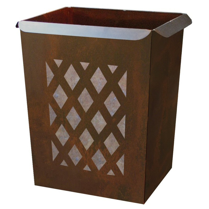 Wild Horse Metal Wastebasket Trash Can | Rustic Western Ranch Accent