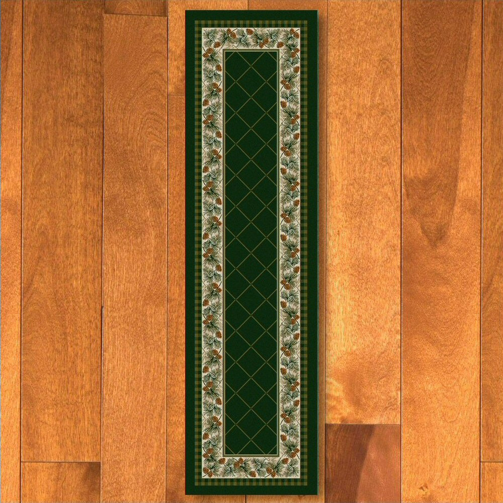 3' x 4' Evergreen Pine Pinecones Nature Rectangle Scatter Nylon Area ...