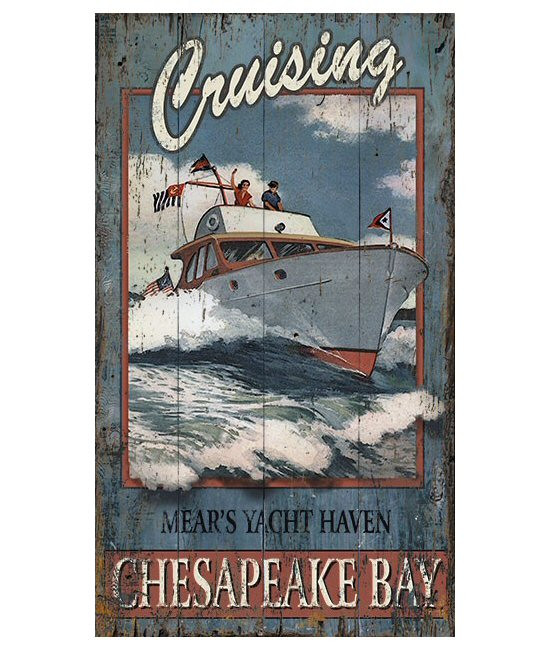 Customizable Mear's Yacht Haven Boating Vintage Style Wooden Sign ...