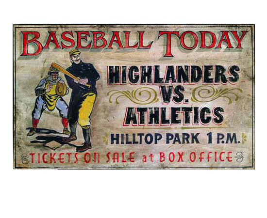 Customizable Baseball Today Highlanders vs Athletics Vintage Style Wood ...