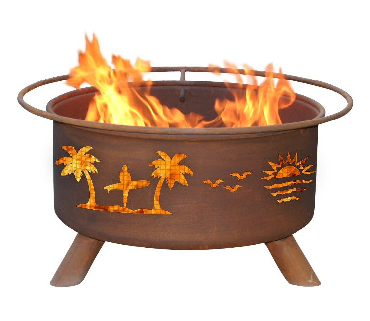 Pacific Coast Beach Metal Fire Pit - Outdoor Accessories