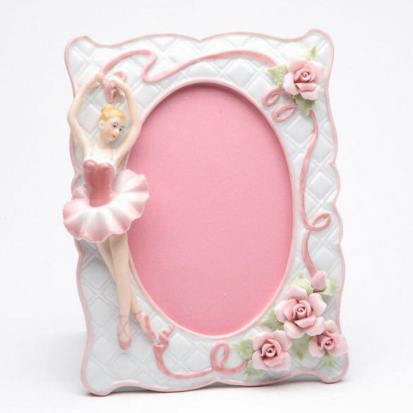 Ballerina Porcelain Picture Frame - Photo Holder - Cosmos