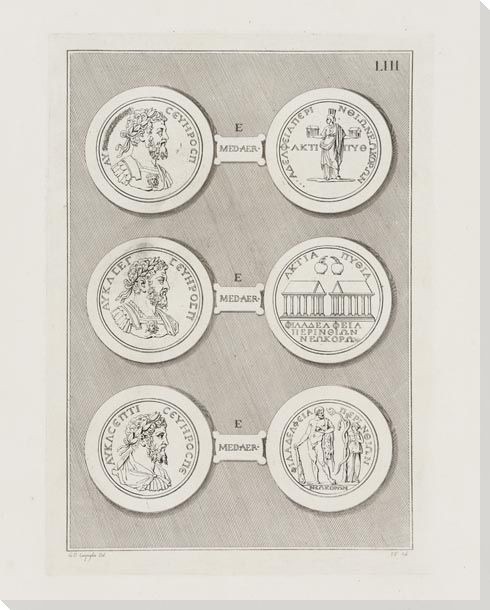 Greek Intaglios Plate V Wrapped Canvas Giclee Art Print Wall Art ...