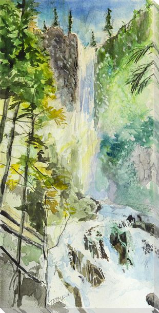 Treasure Falls Wrapped Canvas Giclee Art Print Wall Art | Landscape ...