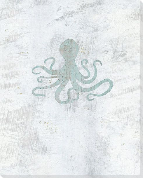 Dreaming in Blue Octopus Wrapped Canvas Giclee Print Wall Art | Ocean ...