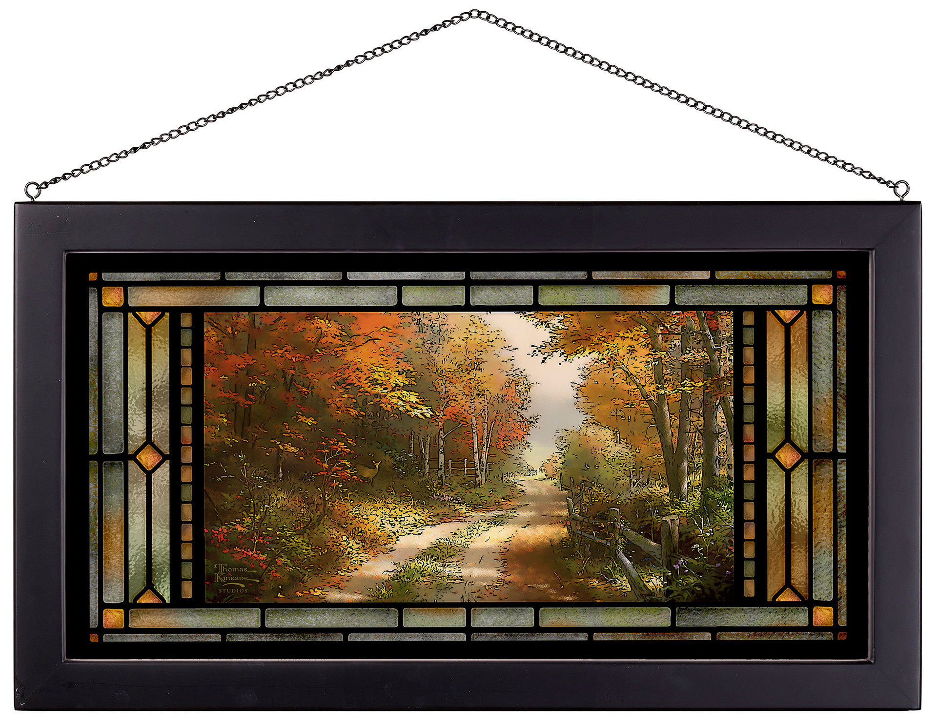 20" The Blessings of Autumn Framed Glass Wall Art - Wall Decor - Wild Wings